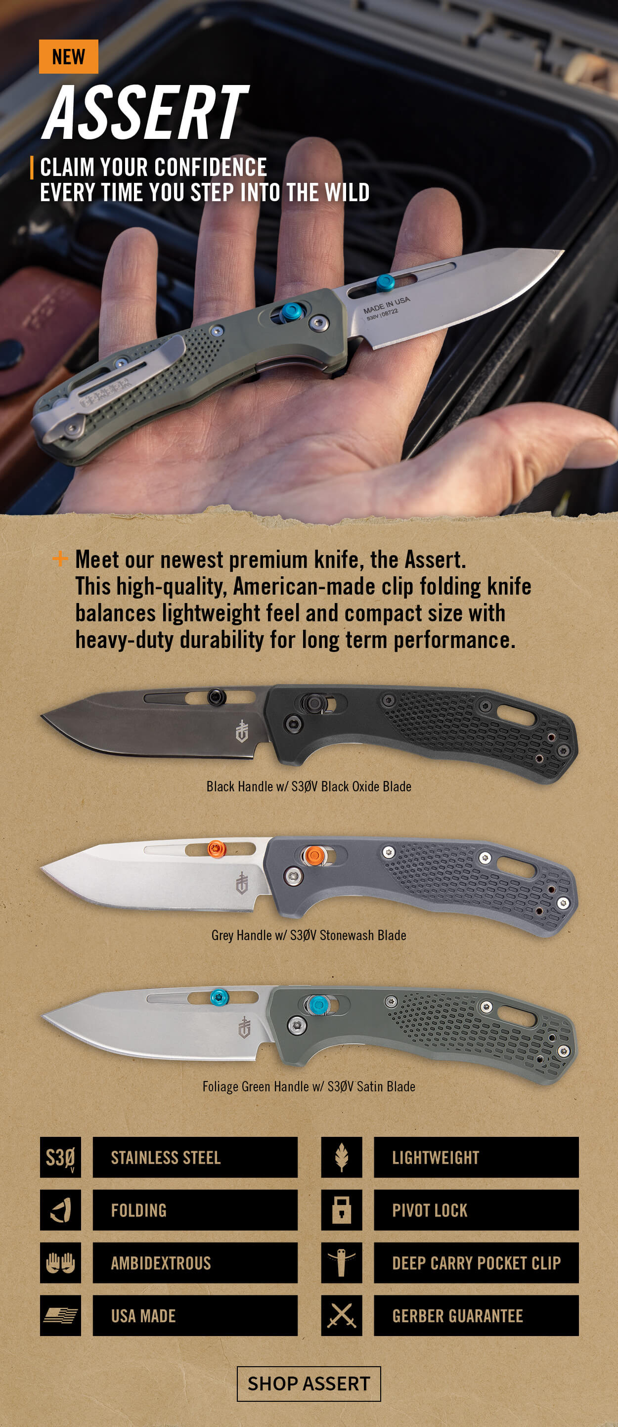 Introducing The Assert Pocket Knife Gerber Gear