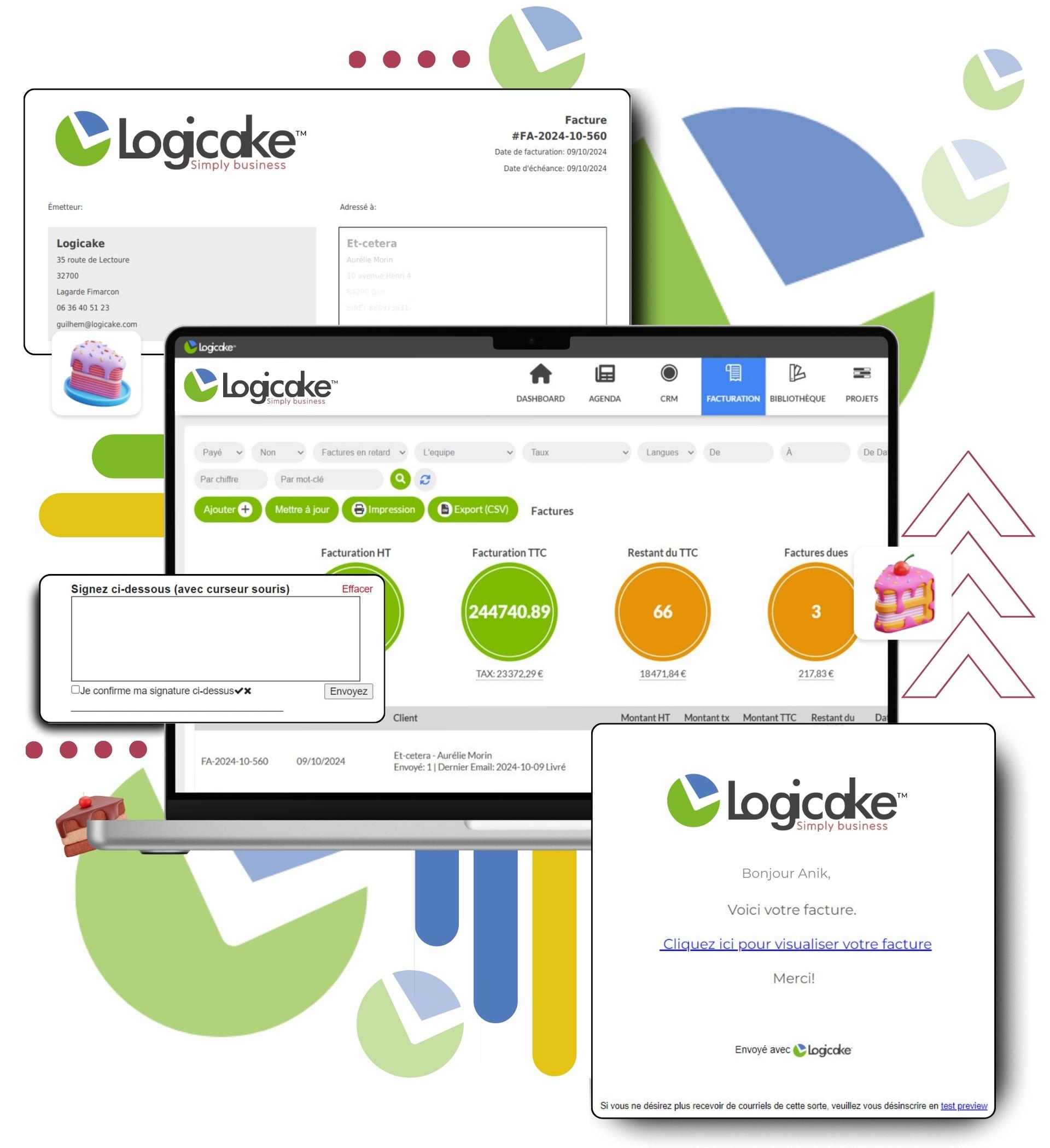 Logiciel de facturation : Créez vos factures en ligne avec Logicake
