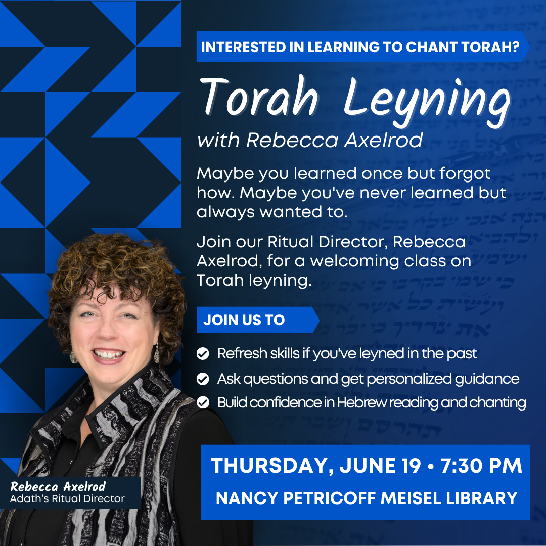 Coming up @Adath - Adath Israel Congregation