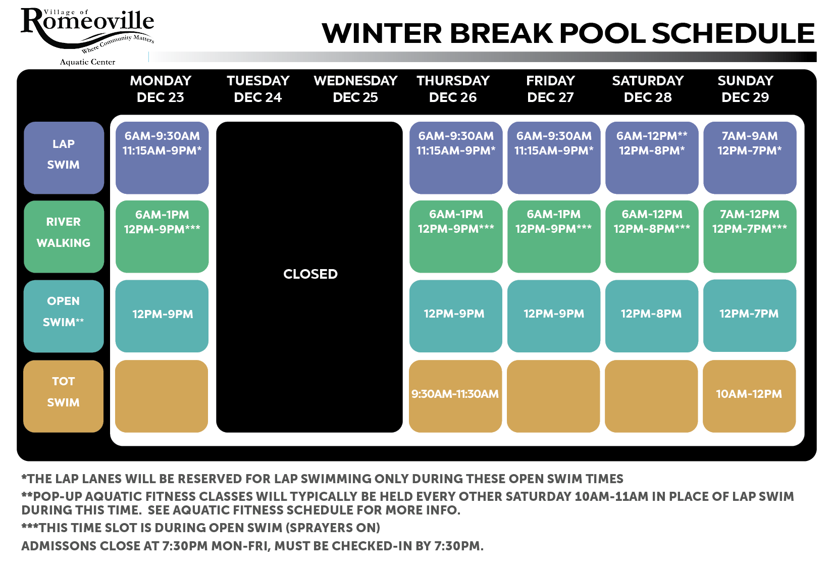 Aquatic Center Newsletter | Romeoville, IL