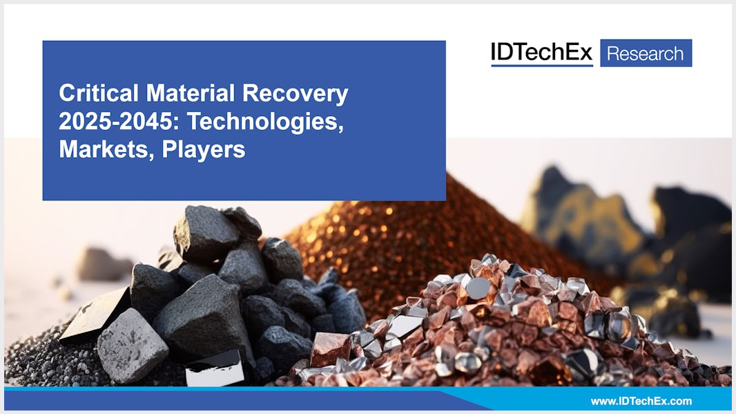 Critical Material Recovery 2025-2045: Technologies, Markets, Players