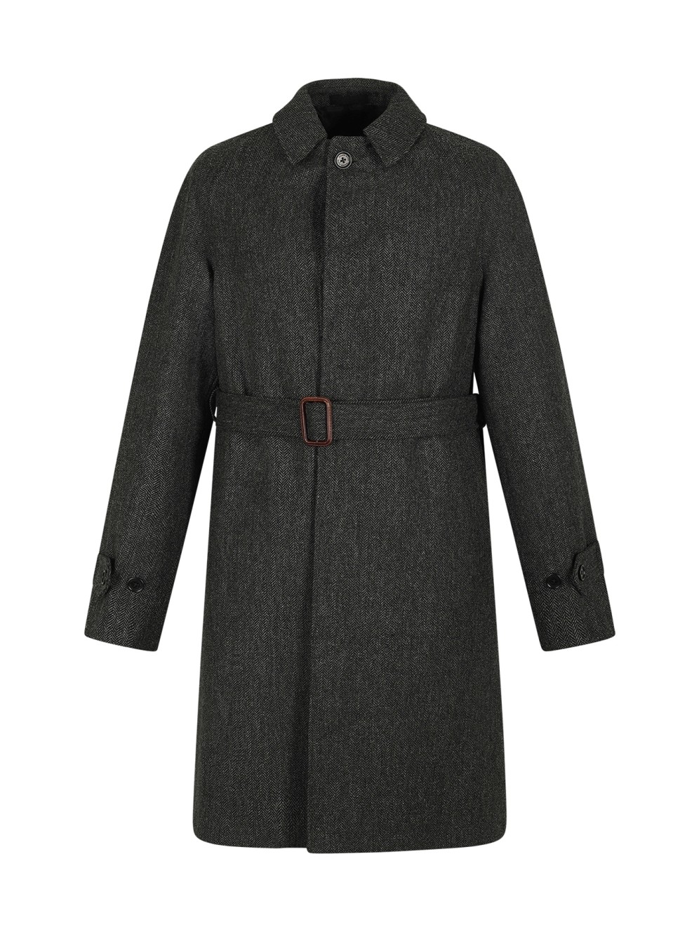 Watson Coat - Belted | Borders Tweed Herringbone | Charcoal Watson Coat - Belted | Borders Tweed Herringbone | Charcoal