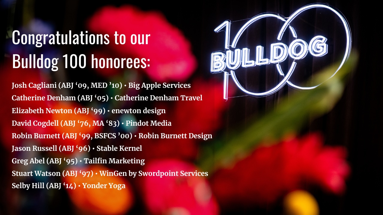Alumni recognized as Bulldog 100