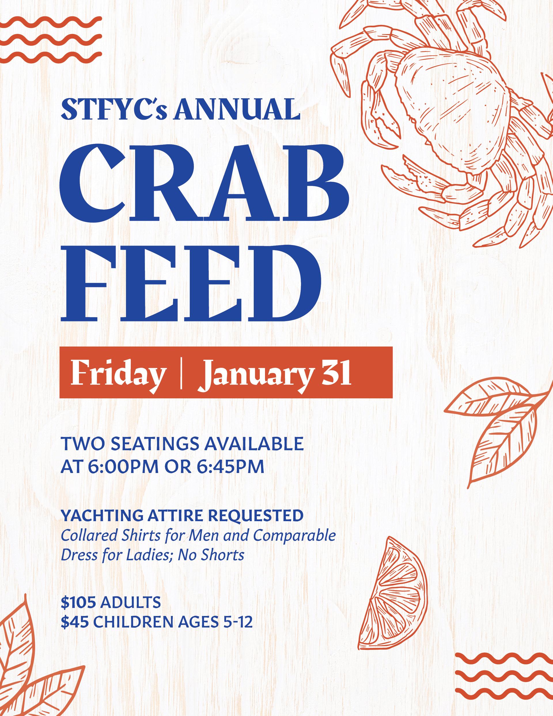 Crab Feed - 1/31/2025 - St. Francis Yacht Club