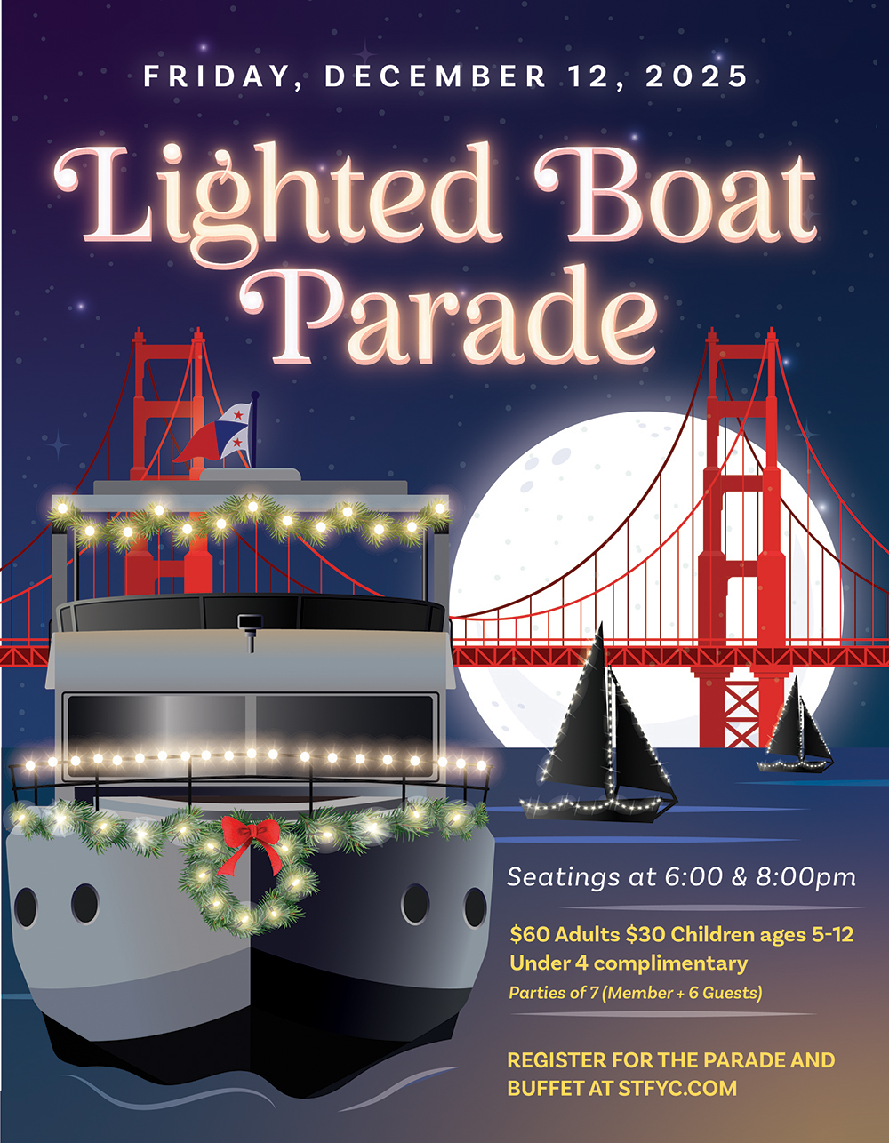 Lighted Boat Parade Registration - 12/12/2025 - St. Francis Yacht Club