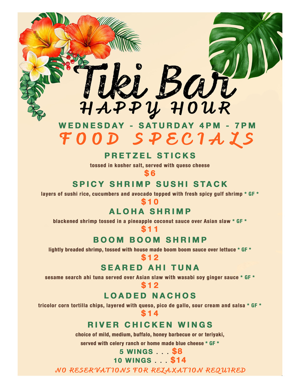 Tiki Bar 11-9pm - 3/22/2025 - Venetian River Club
