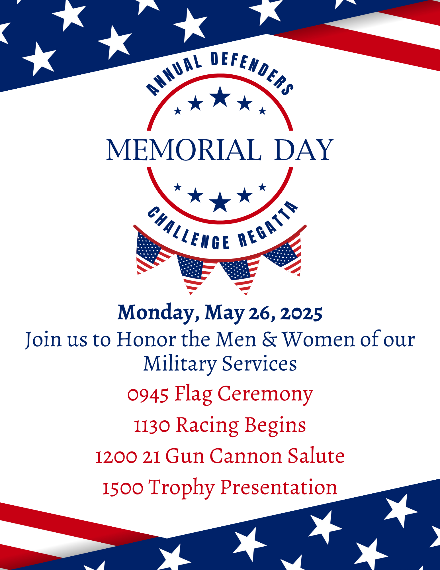 Defenders Challenge Regatta - 5/26/2025