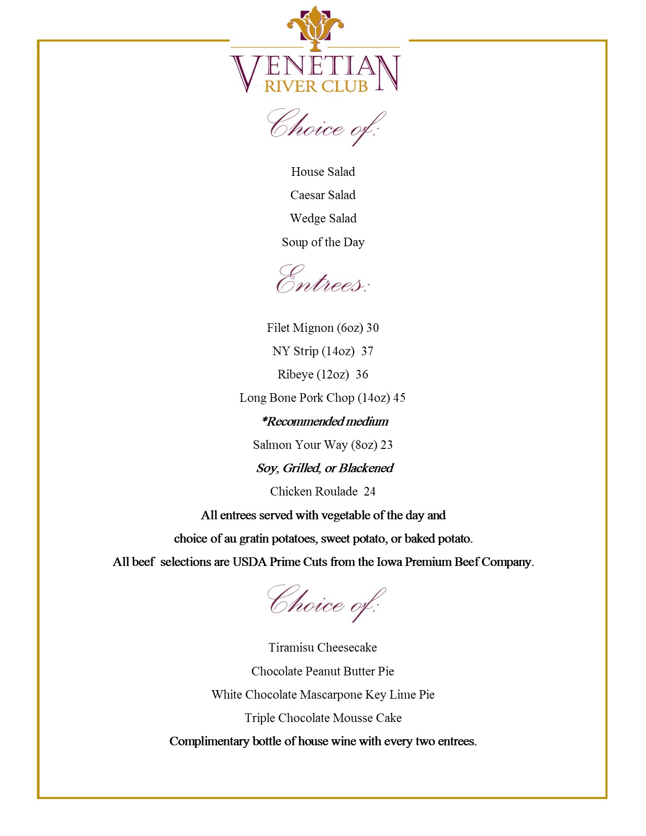 Venetian STEAK-OUT Dinner Night 5:00 pm - 7:40 pm - 9/2/2021 - Venetian ...