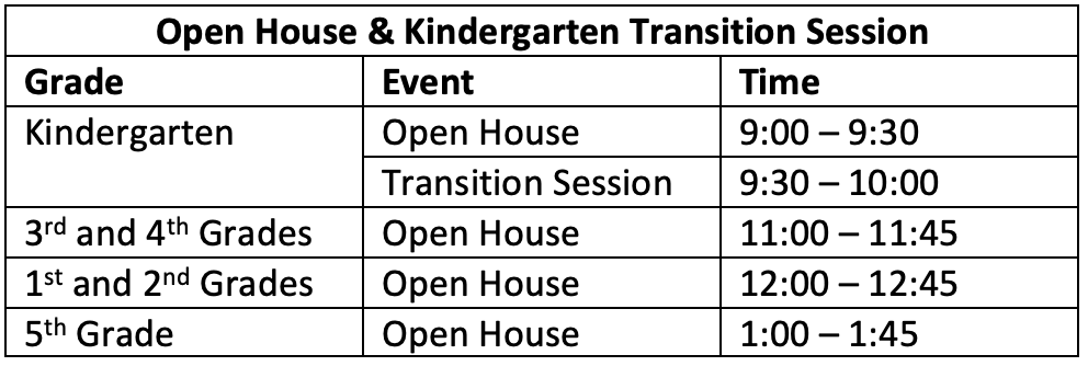 Back to School Nights