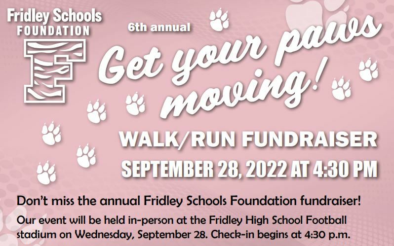 Register now for Fridley Schools Foundation Walk Fundraiser