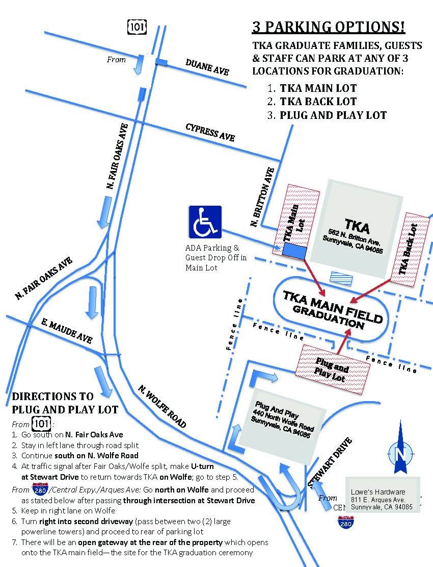 TKA 12th Grade 2018 Commencement Ceremony & Parking Info