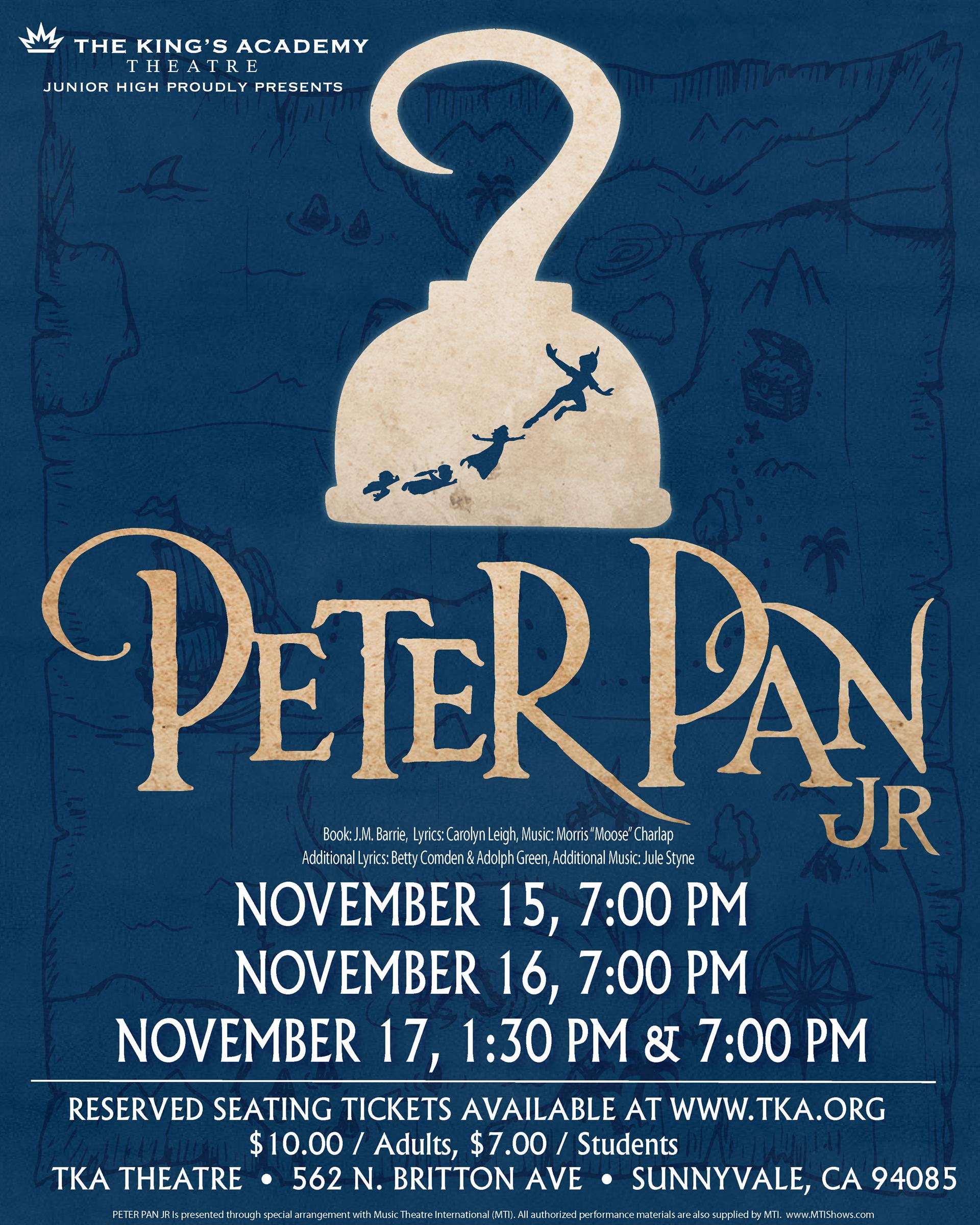 Off to Neverland! Peter Pan Jr., Nov. 15-17