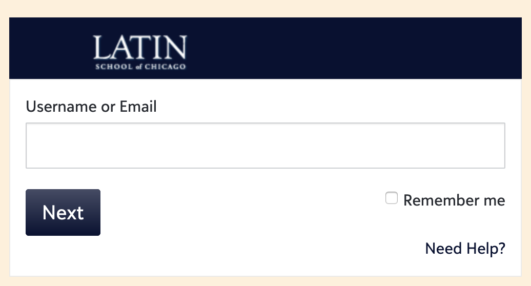 sign in dialogue box