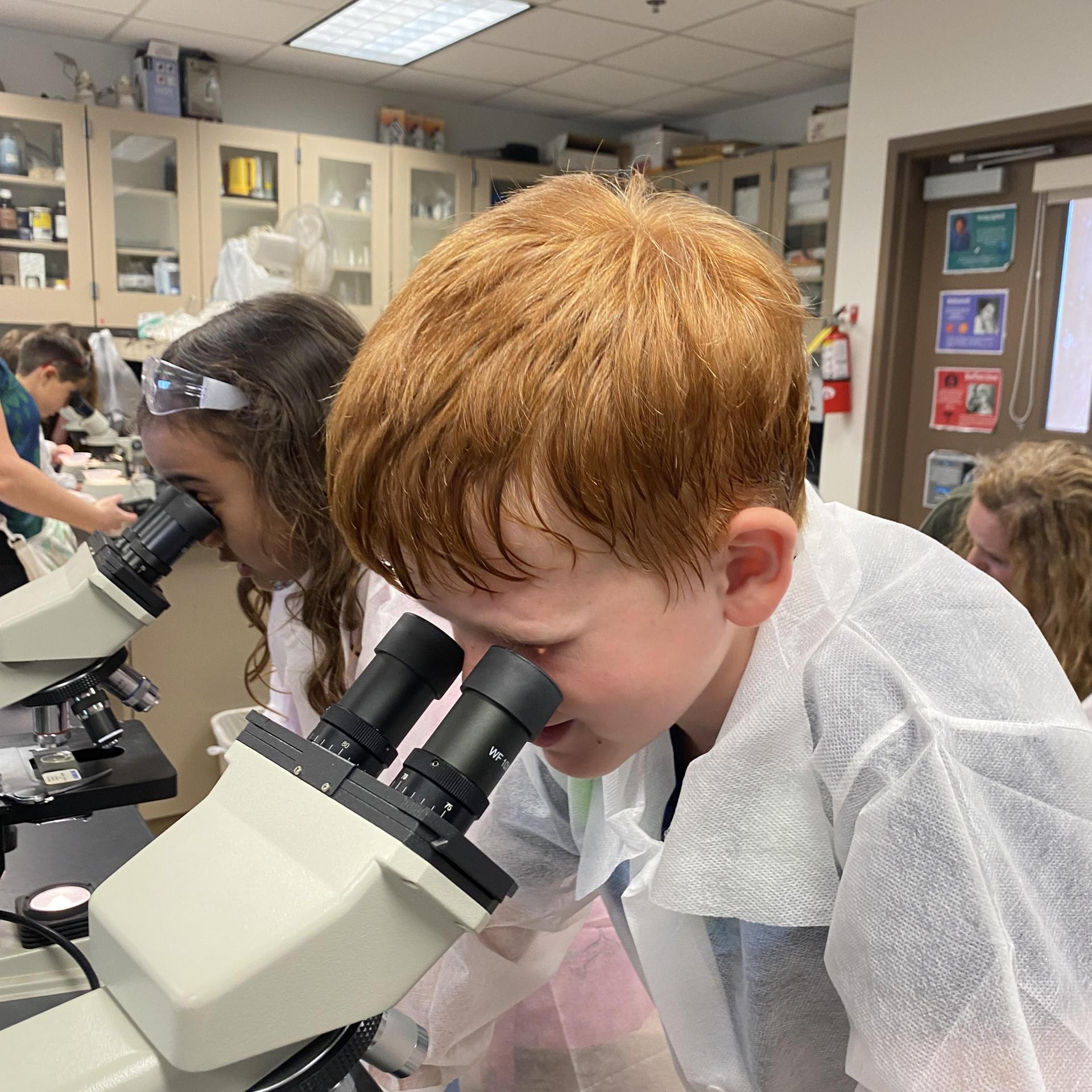 Kindergarten learns in the high school science labs as part of their ...