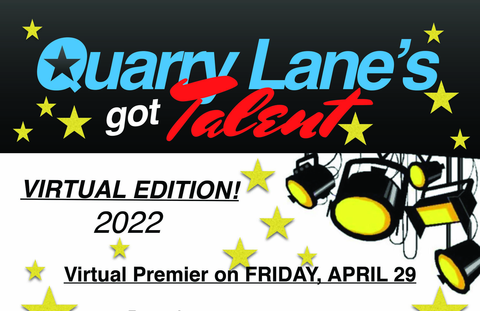 Lower School Virtual Talent Show - April 29th