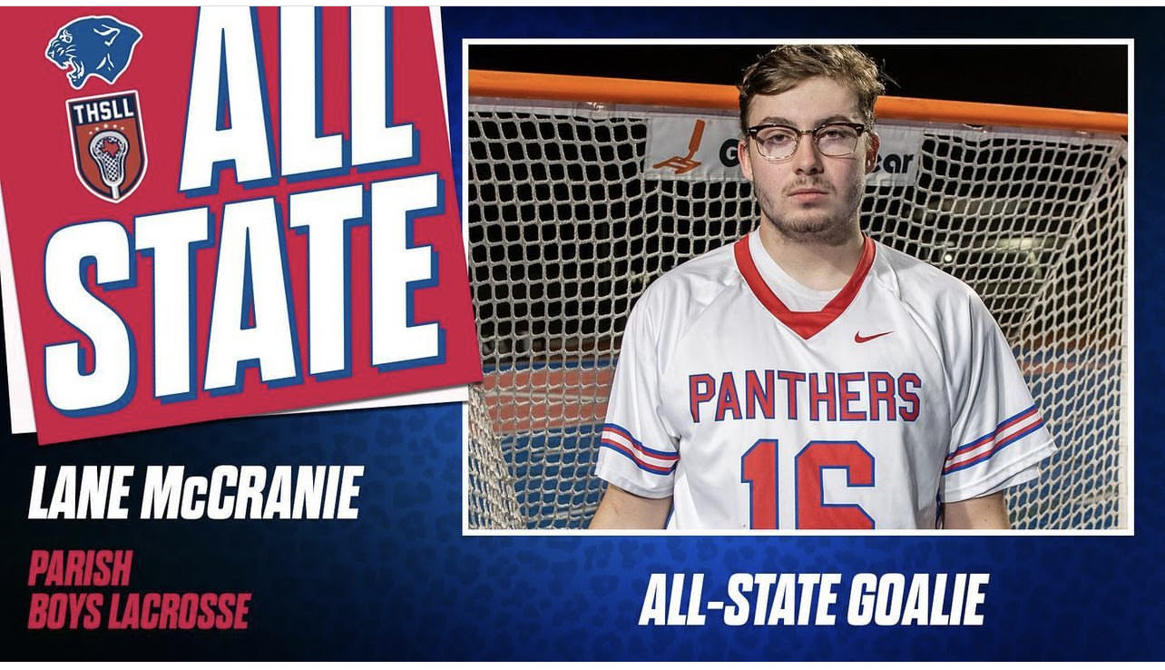 JUNIOR LANE MCCRANIE IS NAMED ALL STATE GOALIE IN LACROSSE