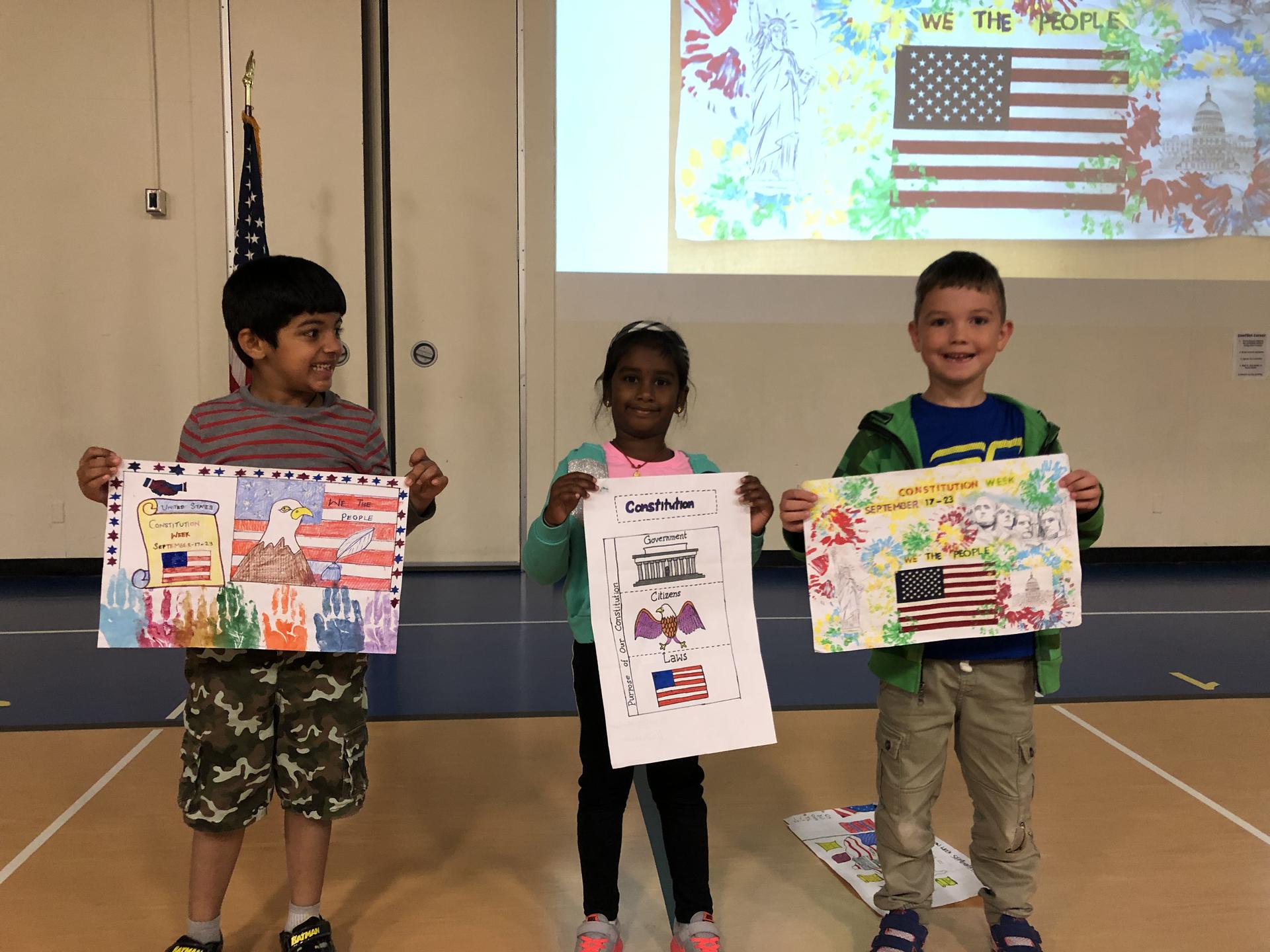 2019 Constitution Week Poster Contest Winners and Runners Up K-2