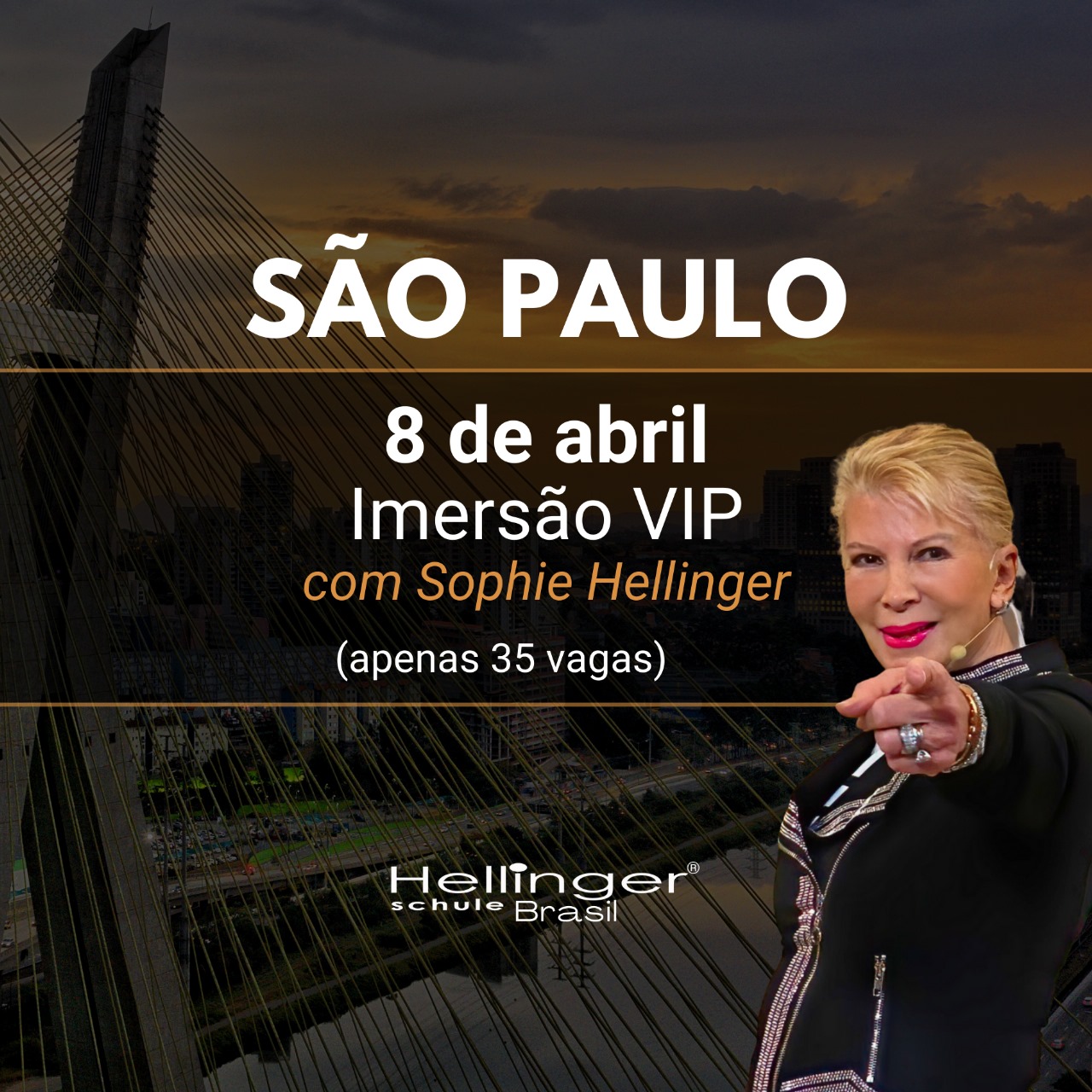 Sophie Hellinger no Brasil - De 05 a 07 de Abril/2024 - São Paulo, Rio ...