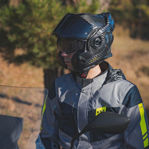 Capacete LS2 Advant X FF901 Carbon Solid - Preto Fosco (Articulado ...