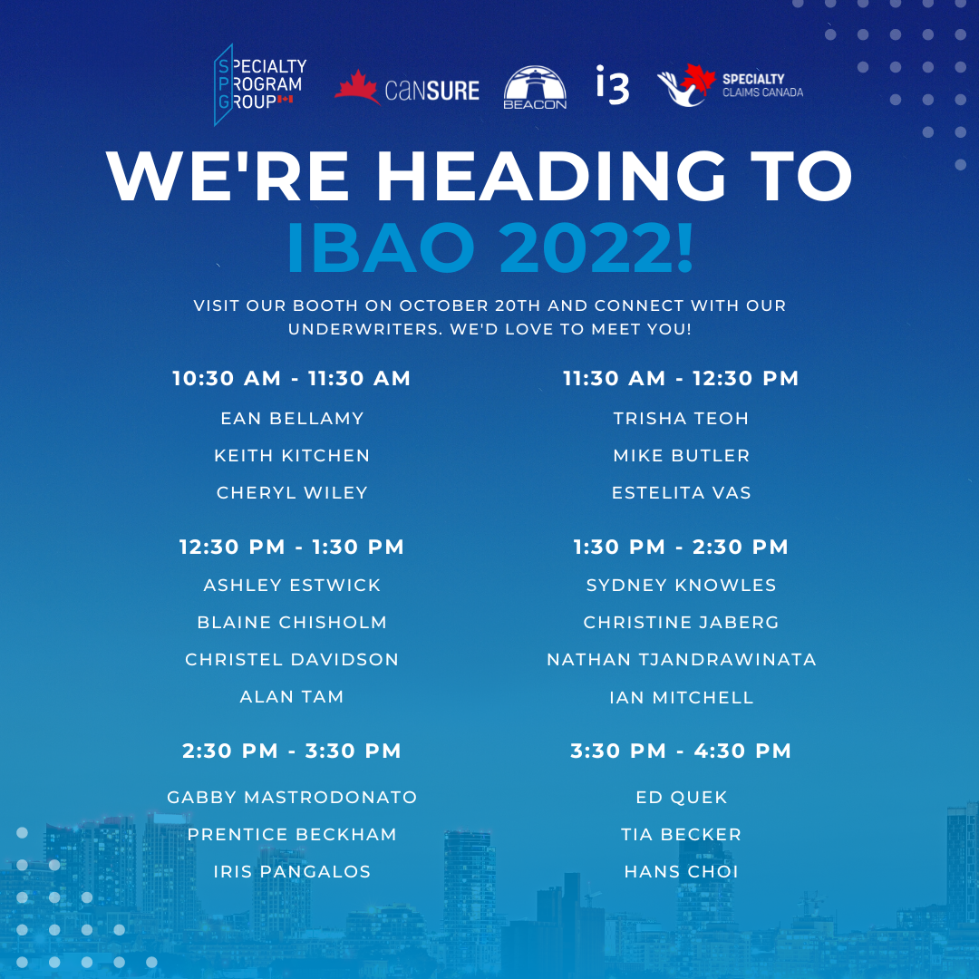 MEET OUR EXPERTS We're heading to the IBAO Convention 2022!