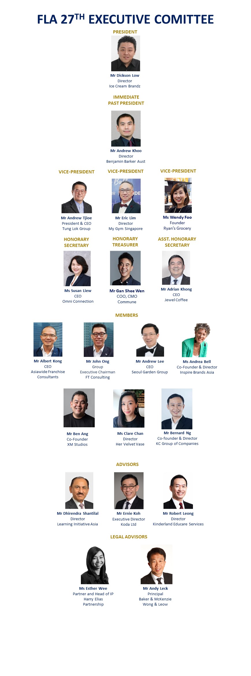 Excutive Committee & Advisors - Franchising and Licensing Association ...